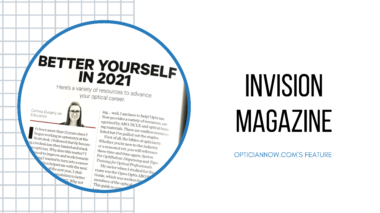 INVISION Magazine Article: Optical Resources to Better Yourself ...